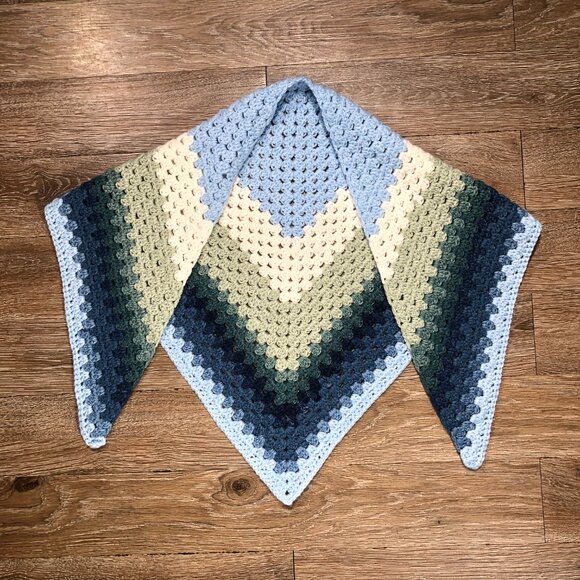 Accessories | Vintage Handmade Knit Crochet Prayer Shawl Cottagecore ...
